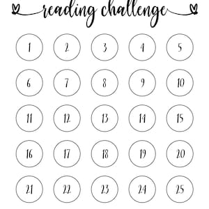 Printable 30 Day READING Challenge Chart. Perfect for Reading Tracker ...