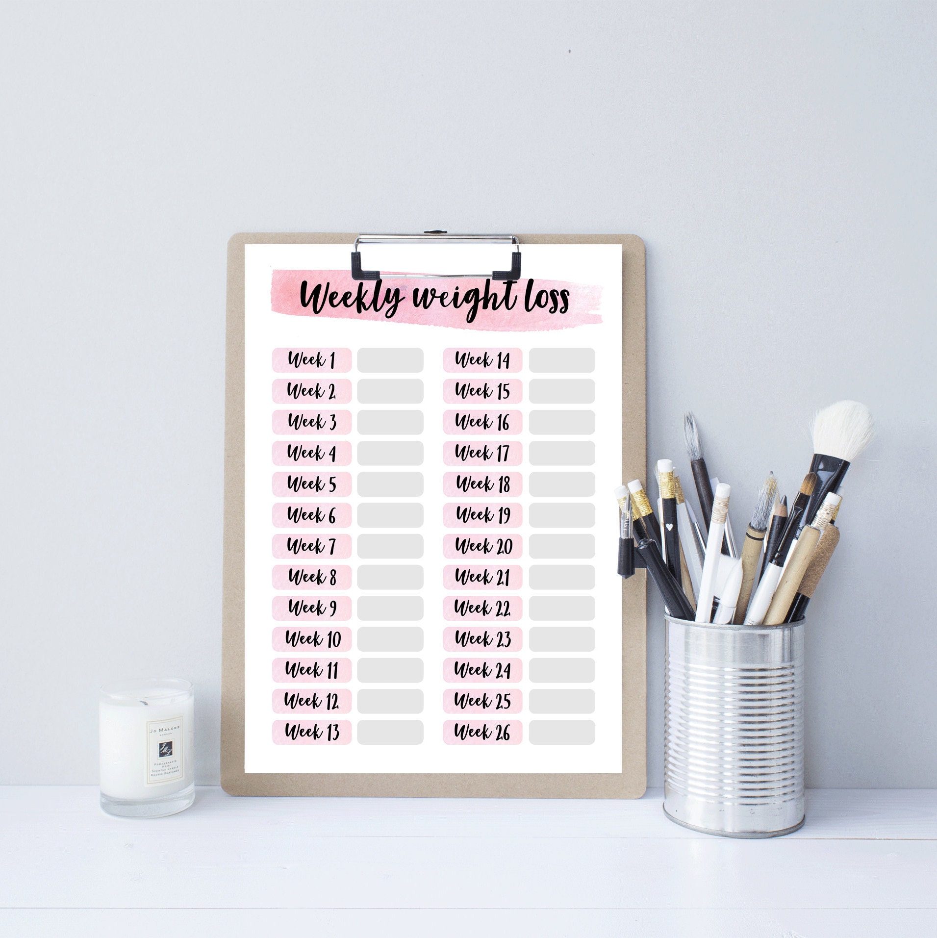 Printable Weight Loss Tracker Journal. Digital Weight Loss | Etsy