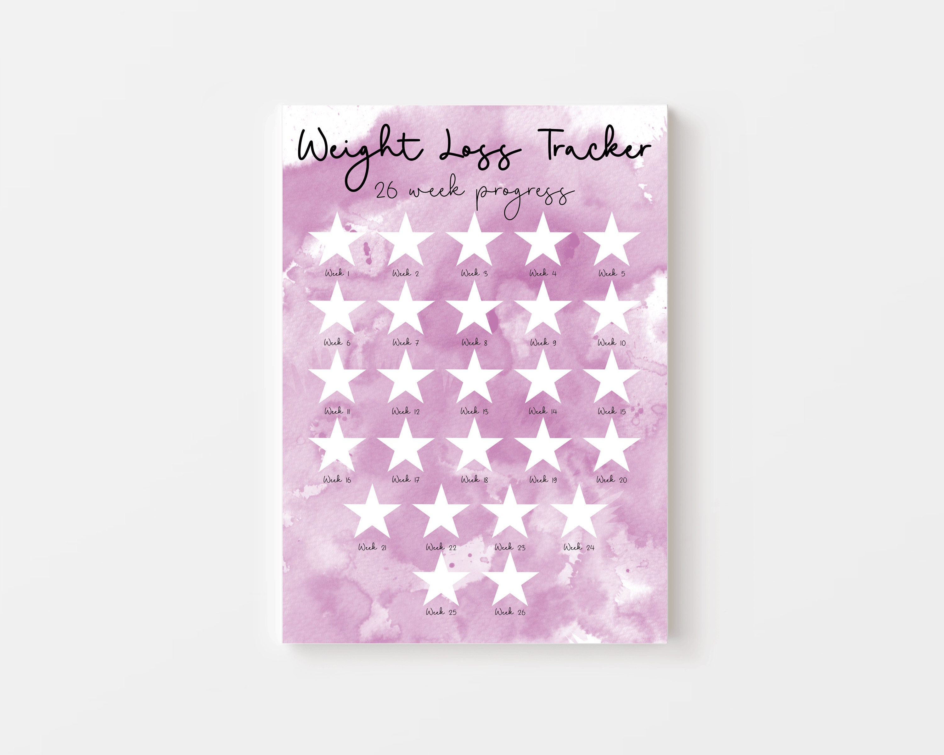 Digital Weight Loss Tracker. Printable Weekly Weight Tracker - Etsy