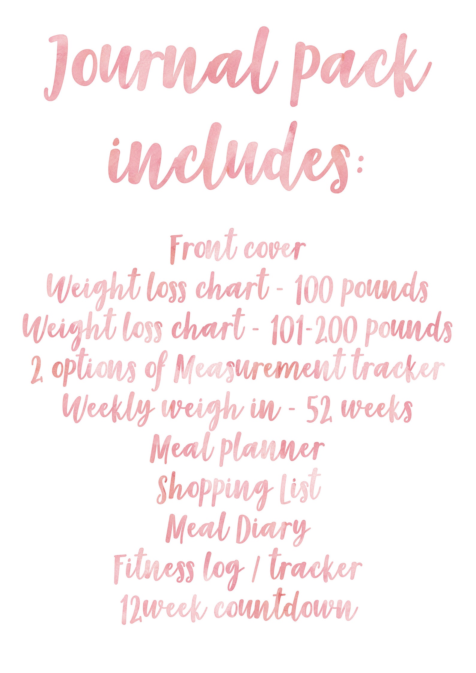Printable Weight Loss Tracker Journal. Digital Weight Loss - Etsy