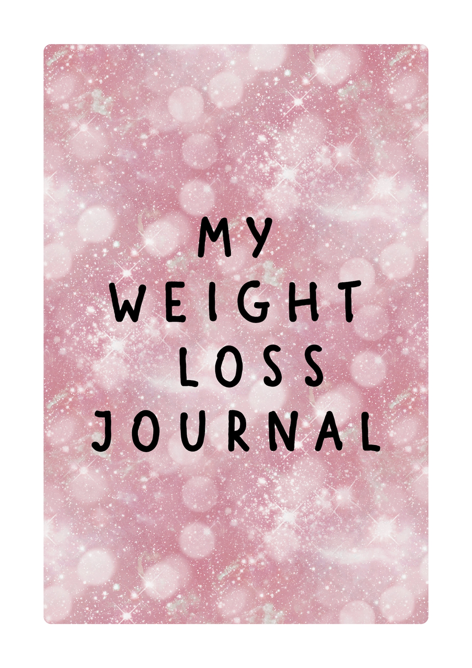 Printable Weight Loss Tracker Journal. Digital Weight Loss Chart, Wkly ...