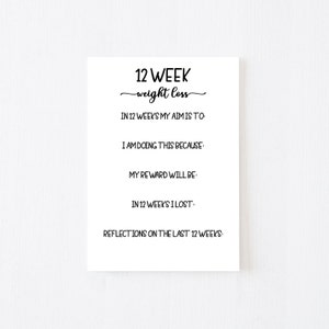 Printable 12 Week WEIGHT LOSS TRACKER. Digital Weekly Weight Tracker ...
