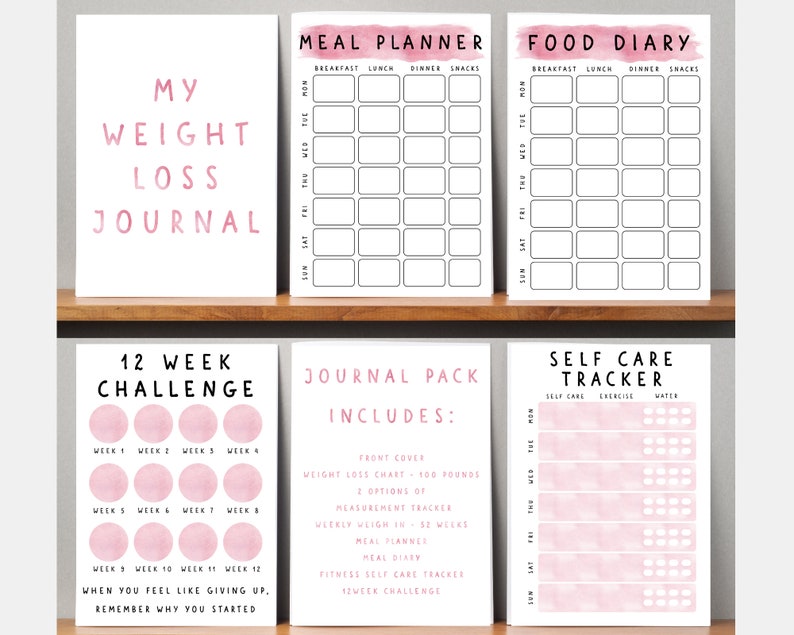 Weight Loss Tracker Digital Weight Loss Journal Printable. | Etsy