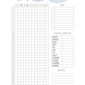 Printable Menopause Symptom Tracker Journal, Chart Your Cycle, Mood ...