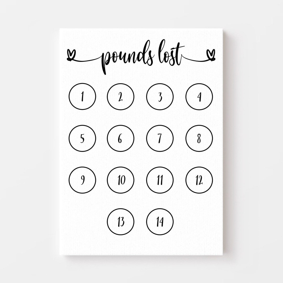 14 Pounds Lost Weight Loss Tracker. 1 Stone Digital Weight Loss Tracker ...