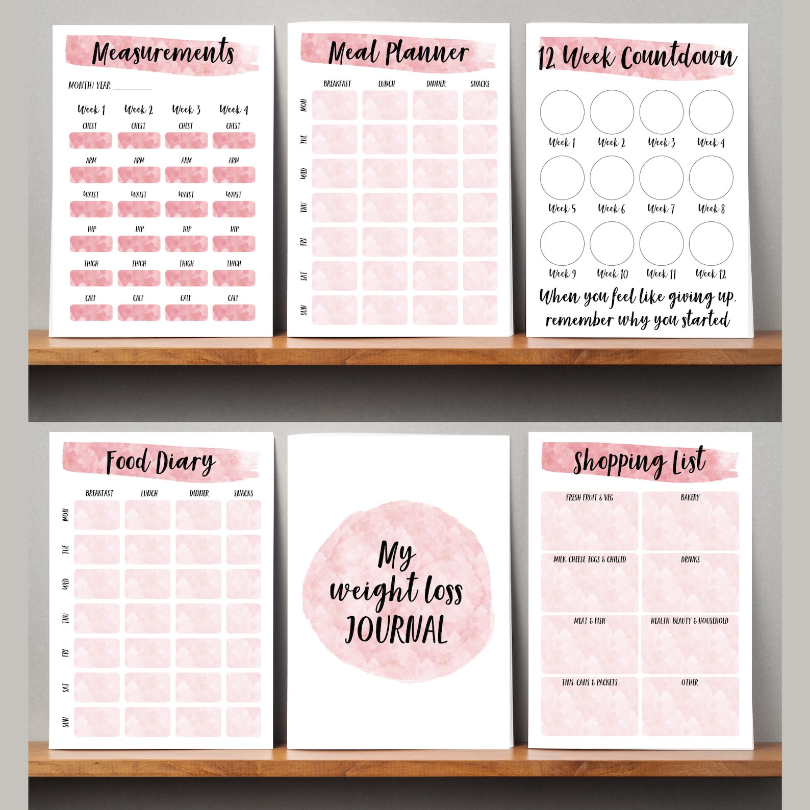 Printable Weight Loss Tracker Journal. Digital Weight Loss - Etsy