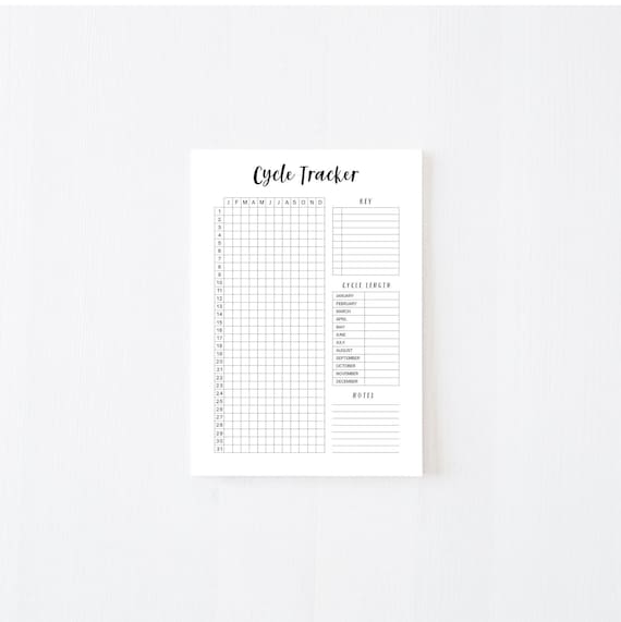 CYCLE TRACKER Printable Digital Period Journal Menstrual - Etsy