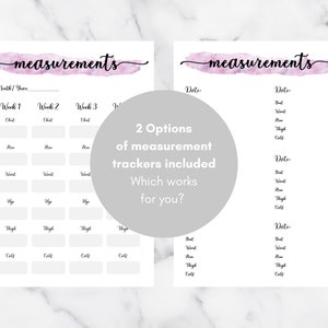 Printable Weight Loss Journal. Weightloss Chart, Measurements, Weekly ...