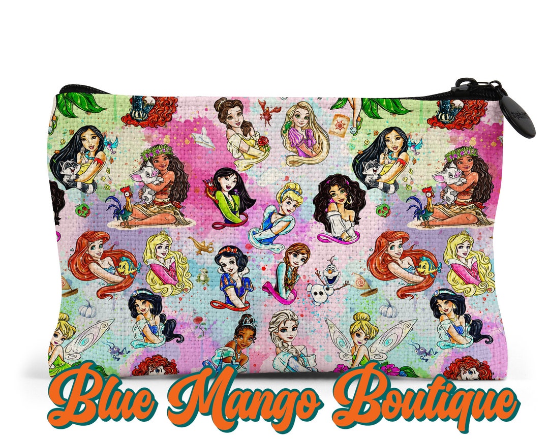 Magic Princess Linen Pouch Princess Doodles Zipped Pouch - Etsy