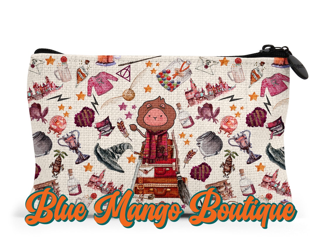 Wizard Red House Linen Pouch Wizard Zipped Pouch Fantasy Wizard School ...