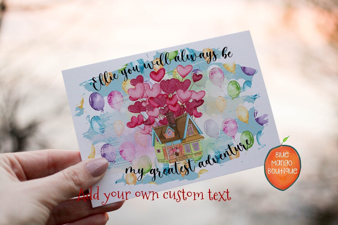 UP Carl and Ellie Card A6 or A5 Disney Greetings Card Disney UP ...