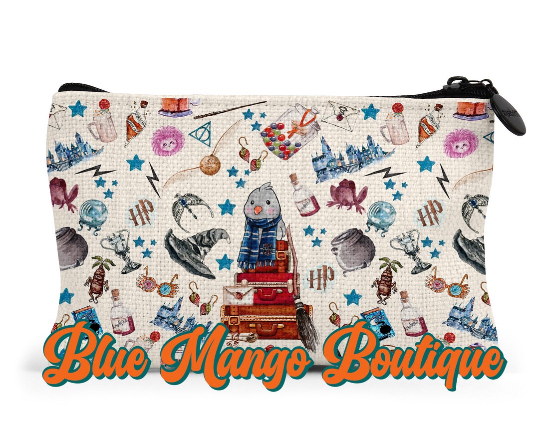 Wizard Blue House Linen Pouch Wizard Zipped Pouch Fantasy Wizard School ...