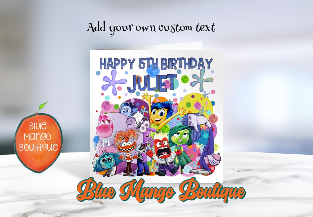 Custom Birthday Card 6 X 6 Custom Inside Out Card Custom Emotions ...