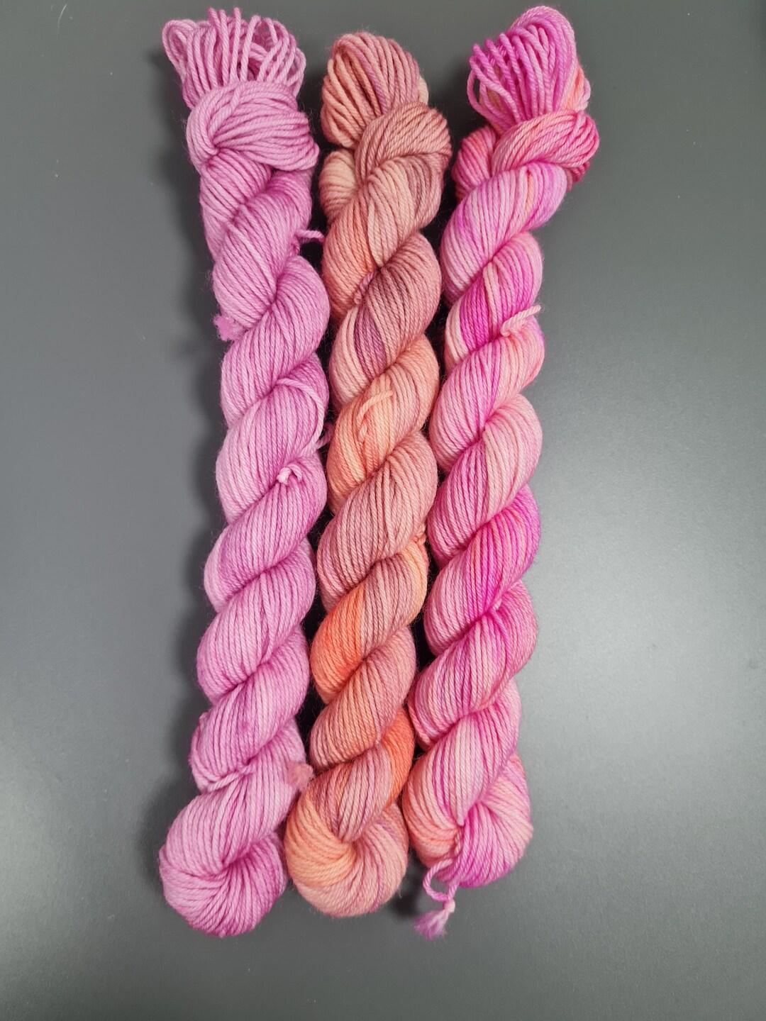 Hand-dyed 3 Mini Skein Set Sock Yarn, 4-ply, 20g Mini Skein X 3 - Etsy