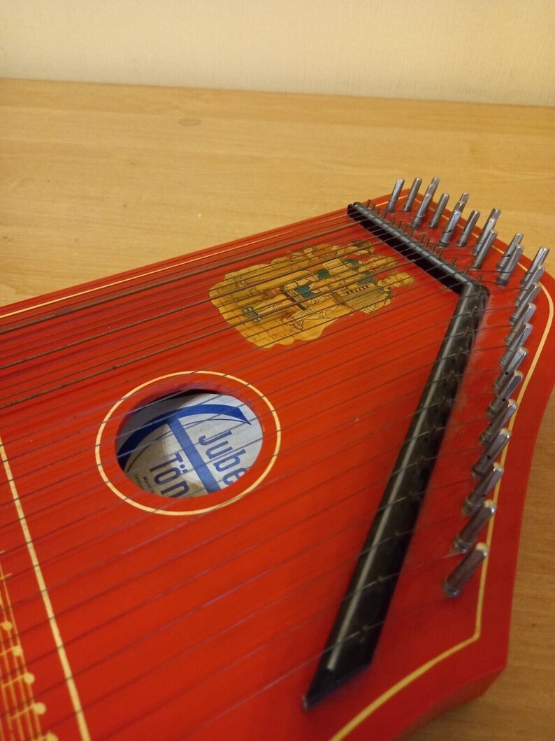 Jubel Tone Zither Folk Musical Instrument 27 Strings Musima Germany ...