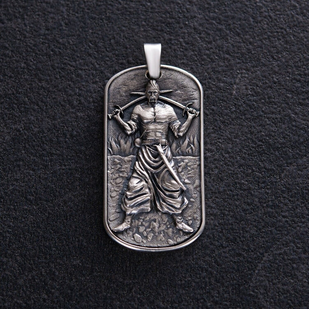 Silver Pendant Ukrainian Cossack, Prayer Ukraine, Sterling Pendant ...