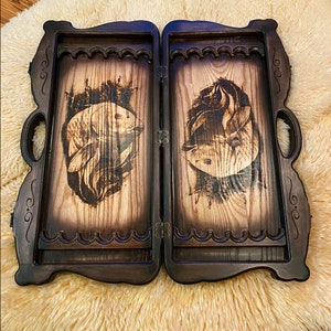 Handcrafted Hardwood Backgammon Set: Fish Design, Wooden Board Game - Etsy