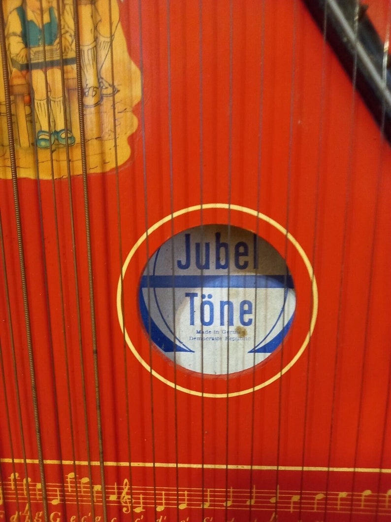 Jubel Tone Zither Folk Musical Instrument 27 Strings Musima Germany ...