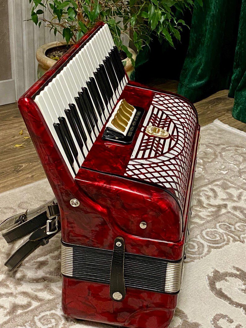 Firotti Elegance Accordion, Concert Piano Accordion 120 Bass, Made in Germany, Accordion W/ Case ...