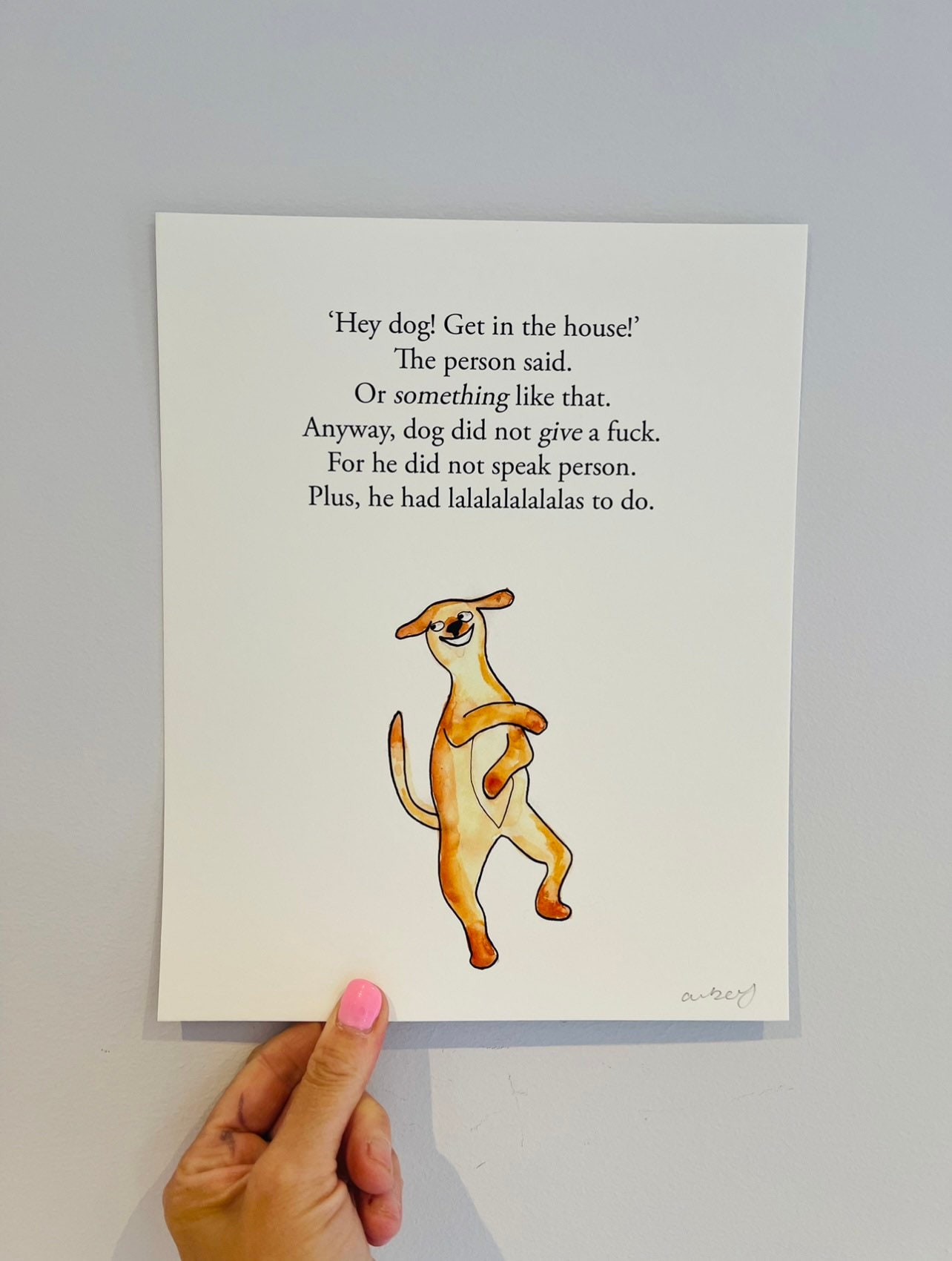 Lala Dog Signed Print by Zeppelinmoon - Etsy Canada