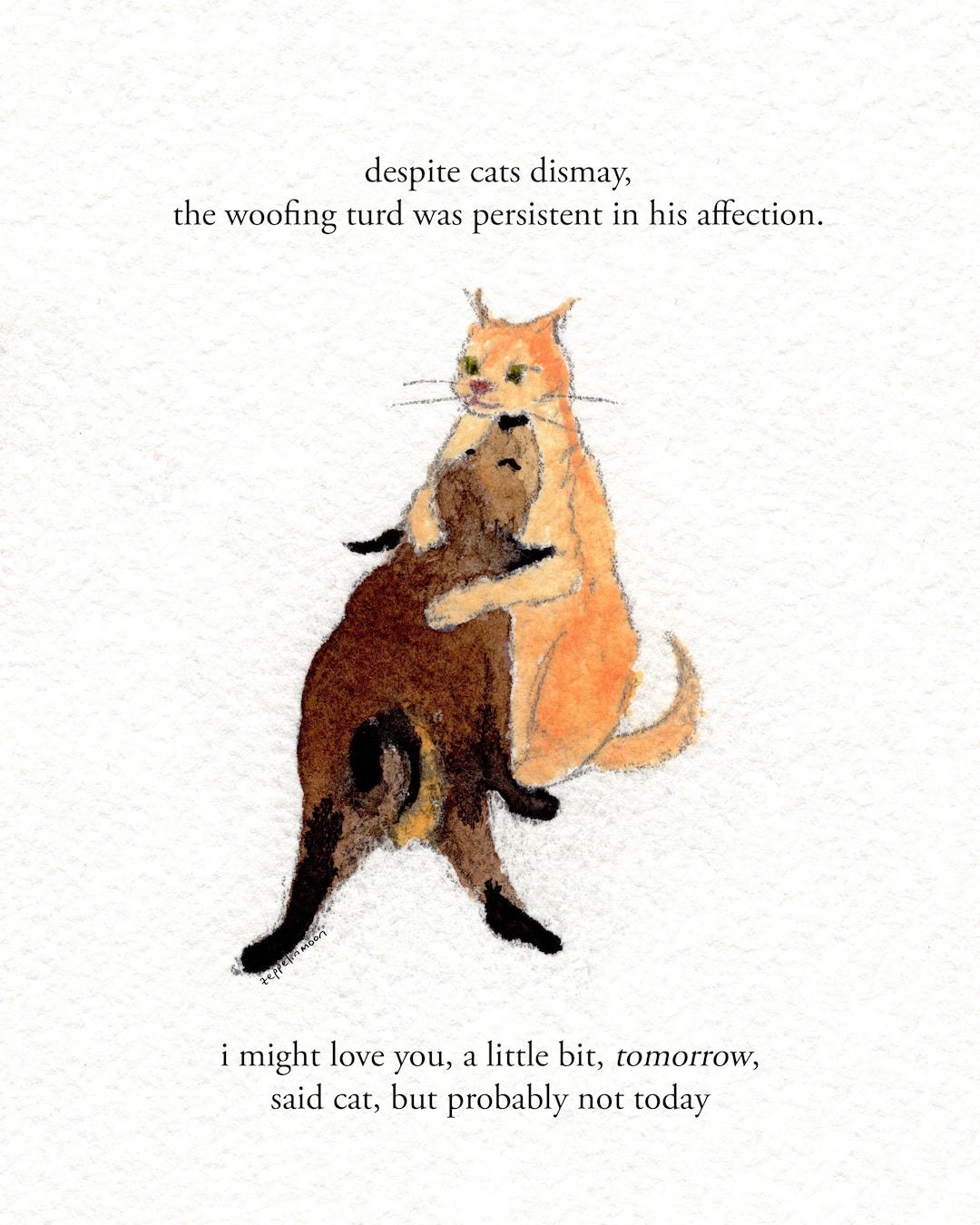 Woofing Turd - Signed Print by Zeppelinmoon - Etsy