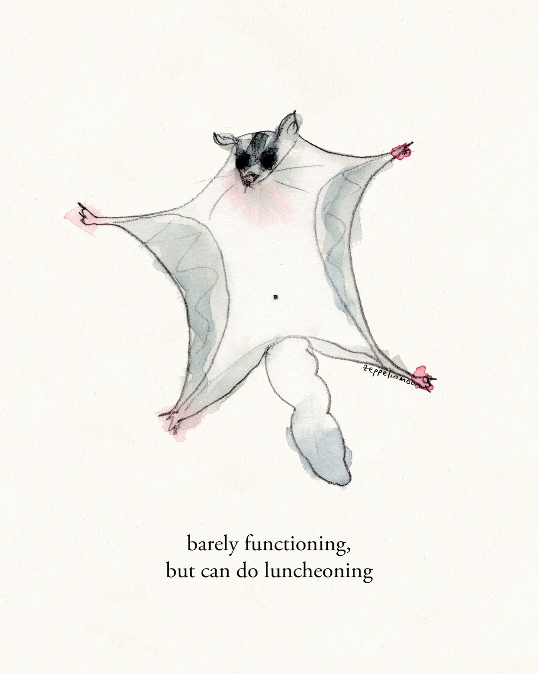 Barely Functioning - Signed Print by Zeppelinmoon - Etsy UK