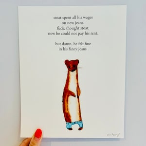 Stoat - Signed Print by Zeppelinmoon - Etsy