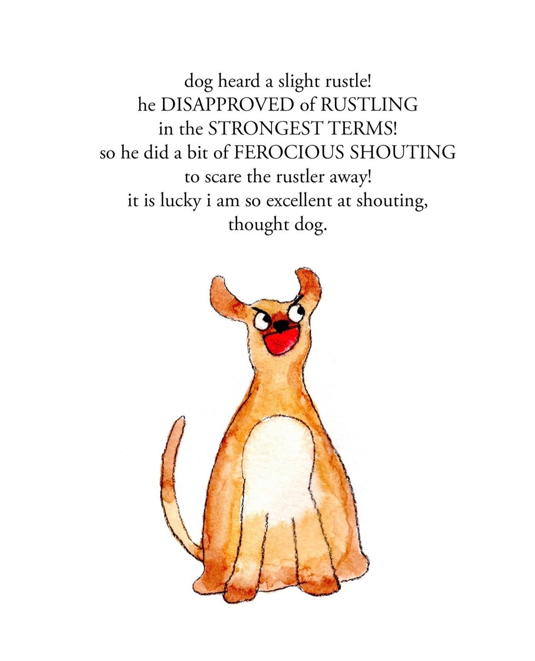 Shouting Dog - Signed Print by Zeppelinmoon - Etsy