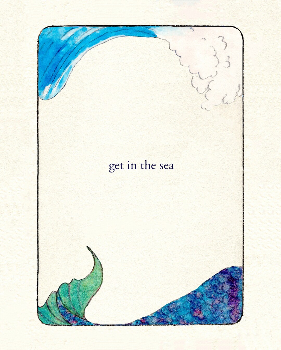 Get in the Sea - Signed Print by Zeppelinmoon - Etsy