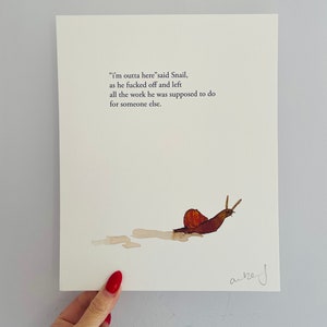 Snail - Signed Print by Zeppelinmoon - Etsy