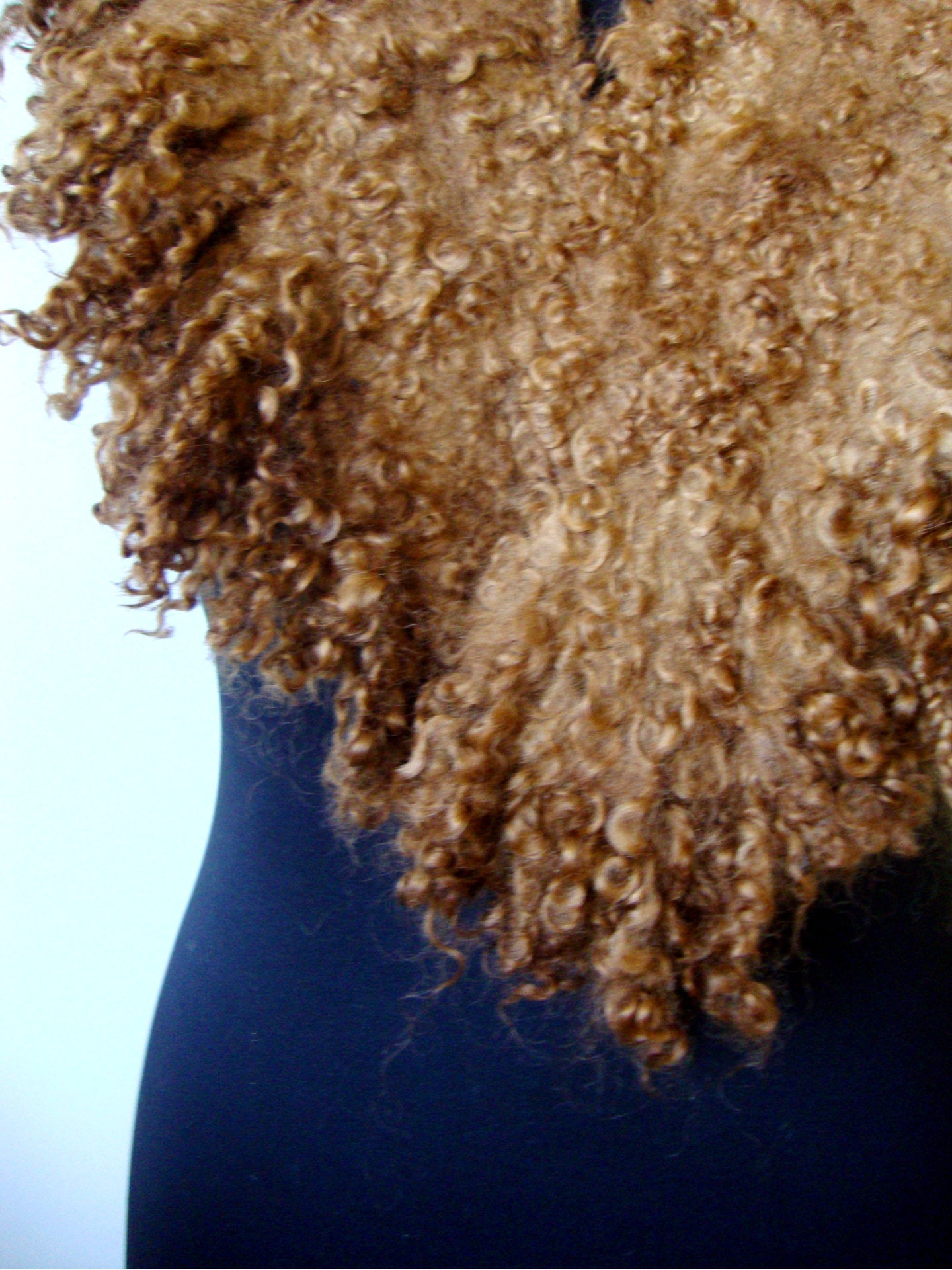 Fur Felted Brown Scarf Woman Ecofriendly Woolen Scarf Fur - Etsy