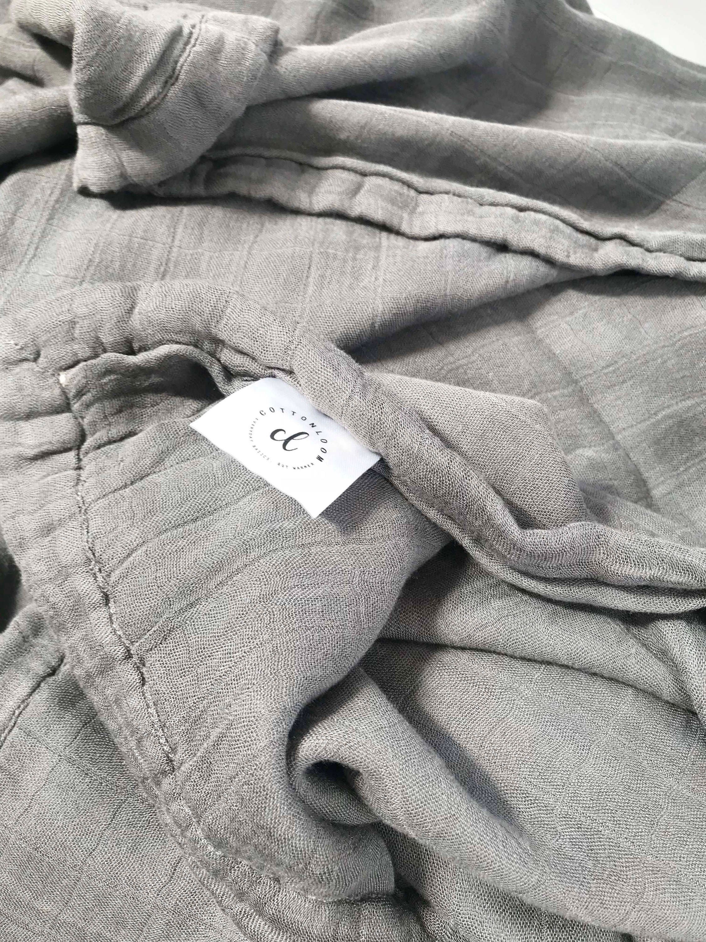 Muslin Throw Blanket Muslin Adult Blanket Grey Throw Bamboo - Etsy