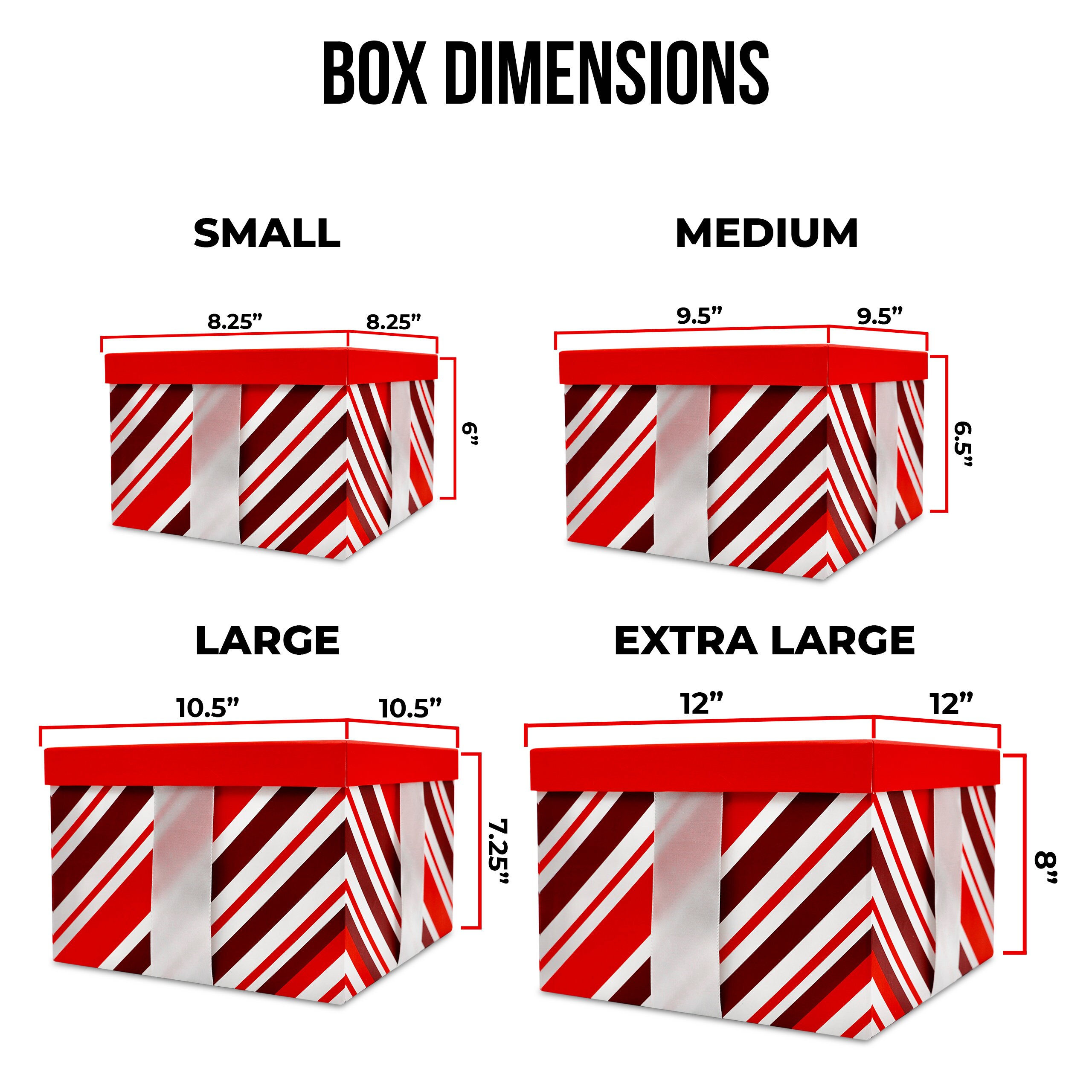 Large Christmas Gift Boxes With Lids for Presents Stackable - Etsy