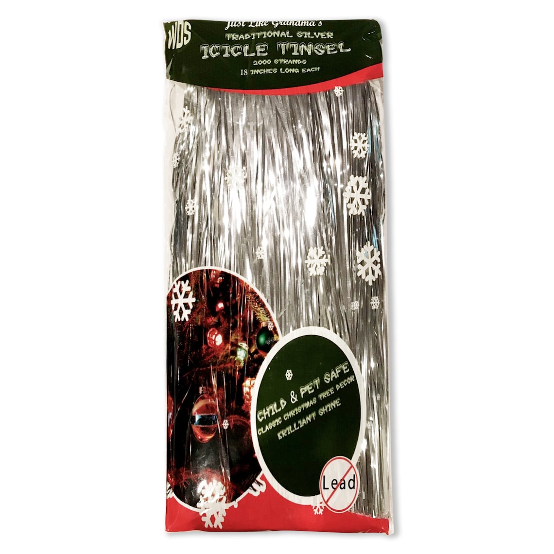 Christmas Tinsel for Tree - Silver Icicle Tinsel for Christmas Trees ...