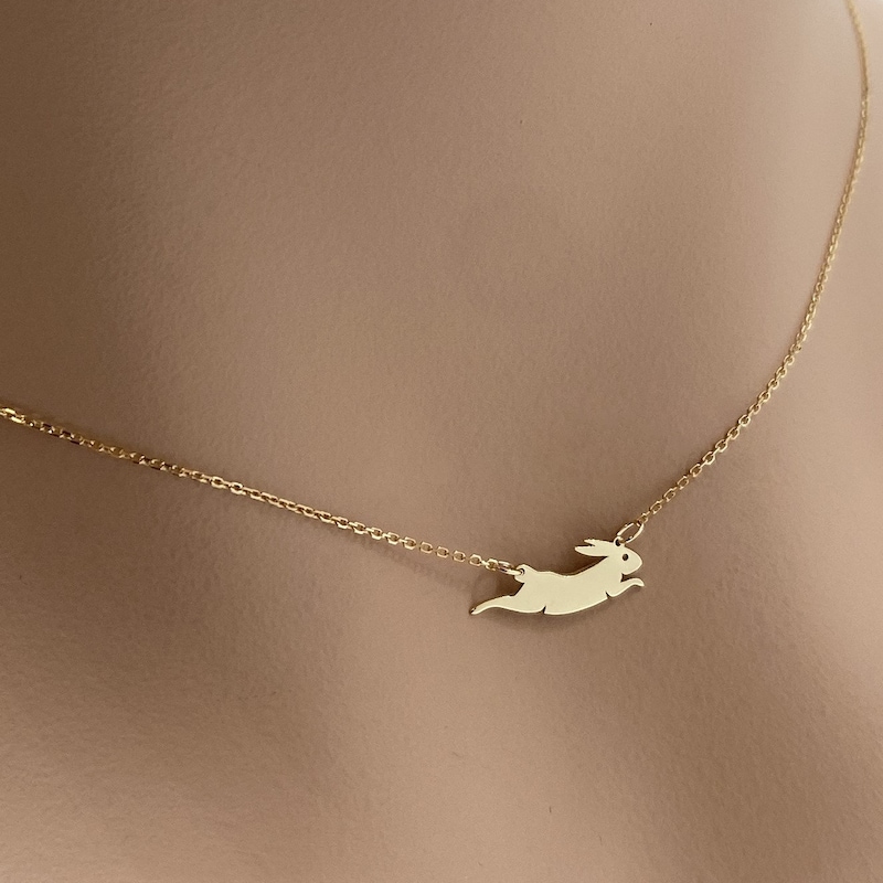 Rabbit Necklace - Etsy
