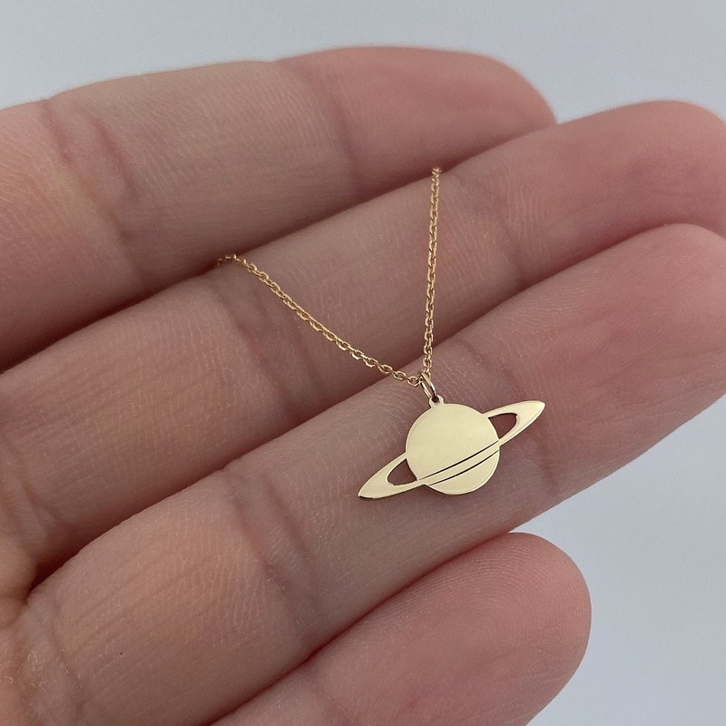 Saturn Necklace - Etsy