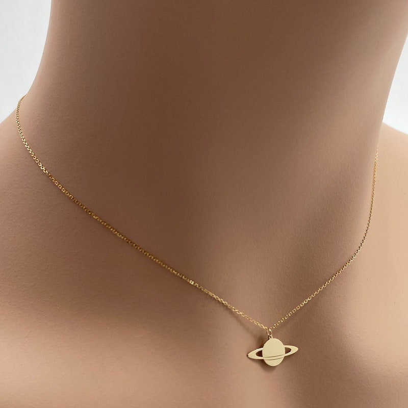 Saturn Necklace - Etsy