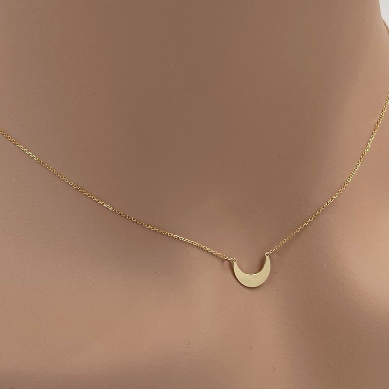 Gold Moon Necklace - Etsy