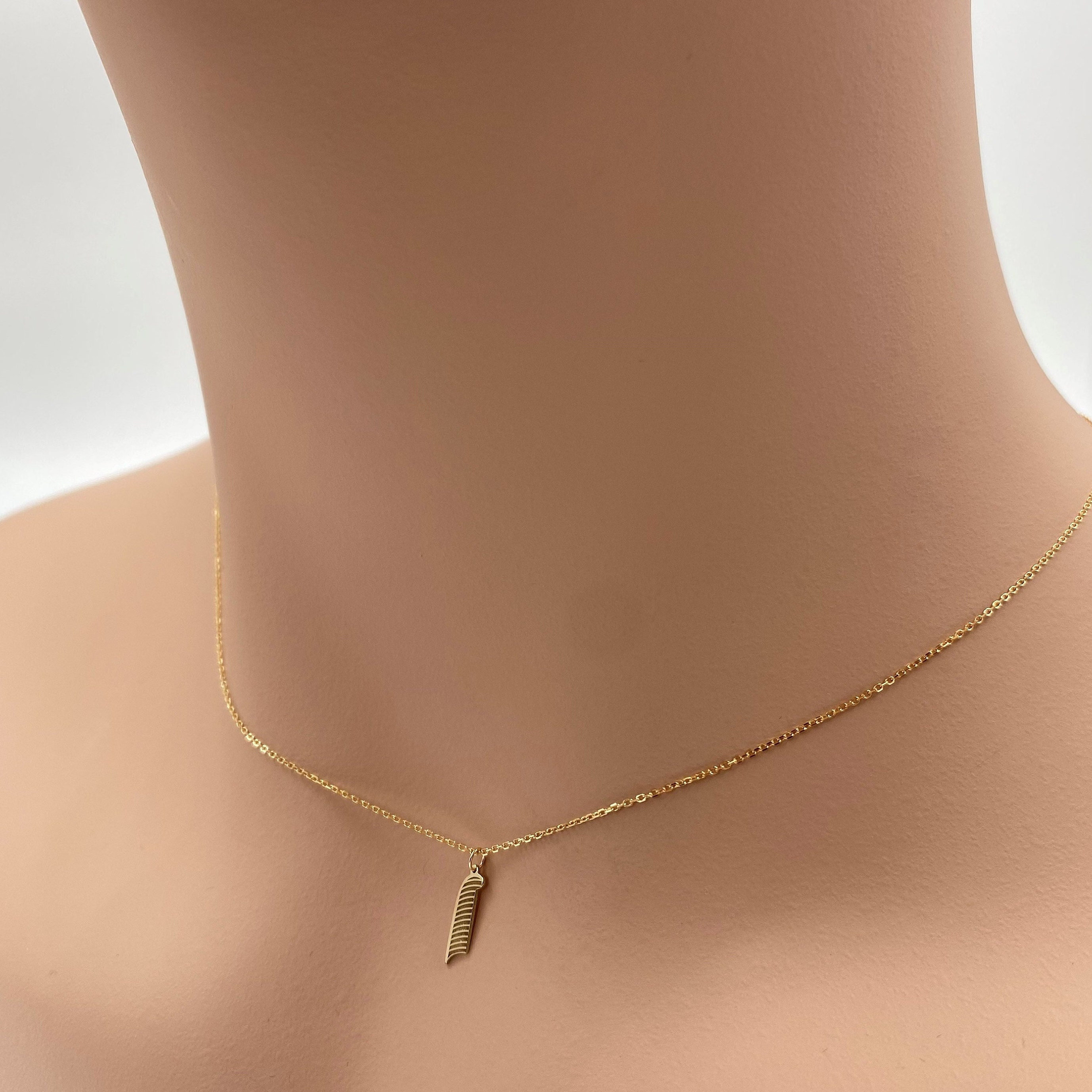 Real 14k Solid Gold Minimal Feather of Truth Necklace, Dainty Feather ...