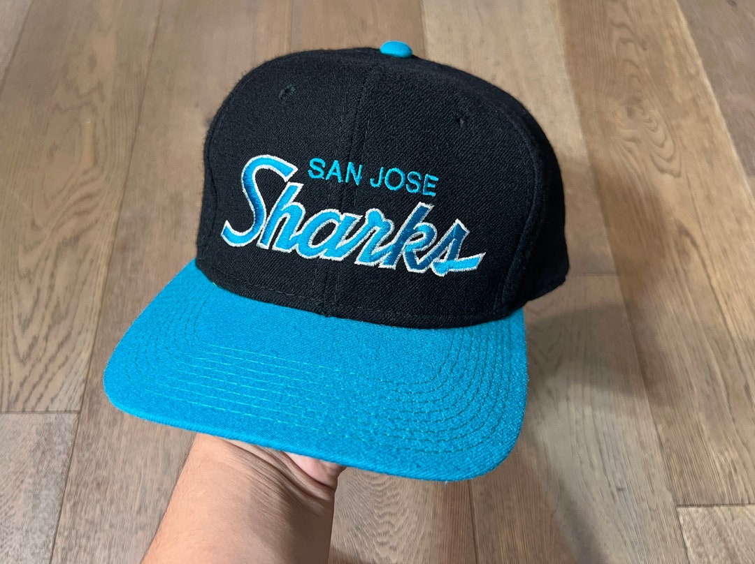 Sz 7 1/2 Vintage San Jose Sharks Script Sports Specialties Fitted Hat ...