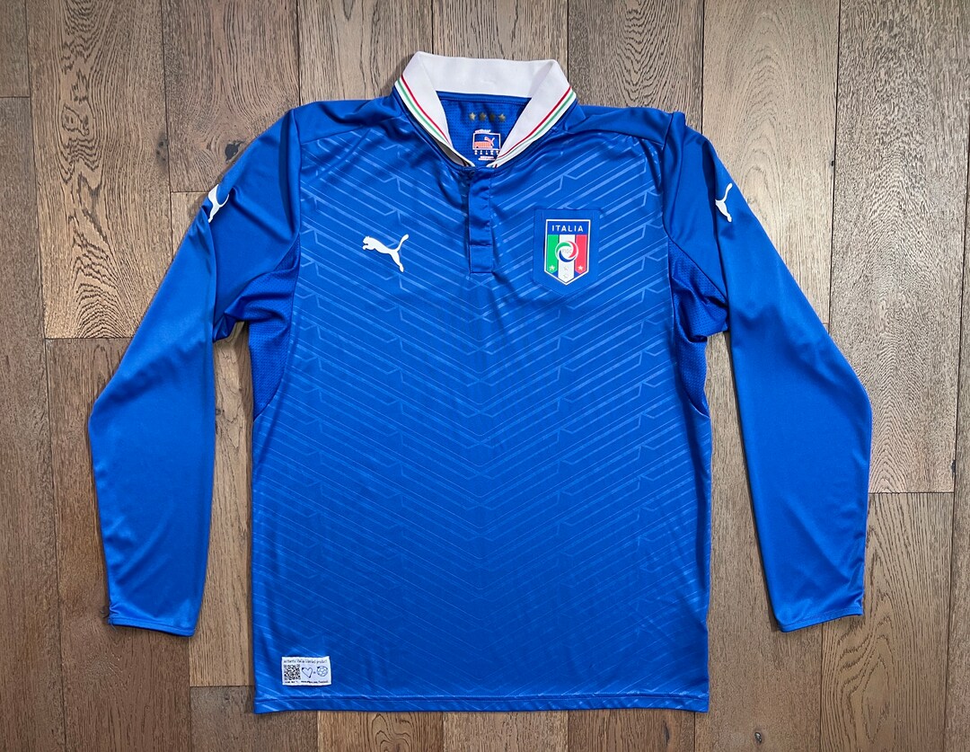 Puma Italia Soccer Football Shirt Jersey Long Sleeve Authentic Sz XL - Etsy
