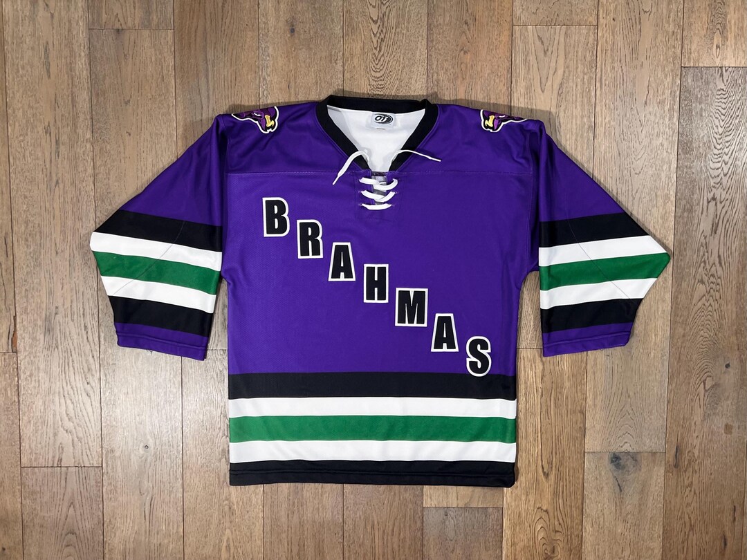 Fort Worth Brahmas CHL WPHL Purple Hockey Authentic Jersey NHL Defunct ...