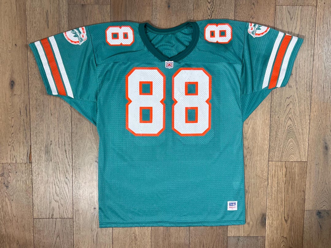 Vintage 90s Keith Jackson Miami Dolphins Jersey #88 Wilson Authentic ...