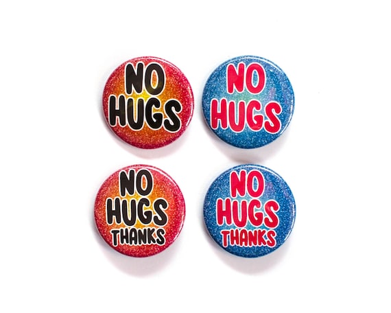 NO HUGS Badges | Etsy