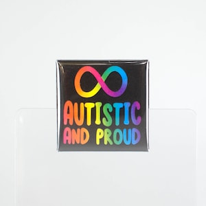 Autistic and Proud - Square Badge - Etsy