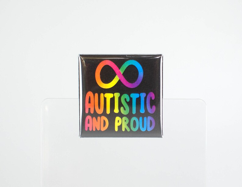 Autistic and Proud Square Badge - Etsy