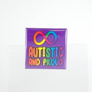 Autistic and Proud - Square Badge - Etsy
