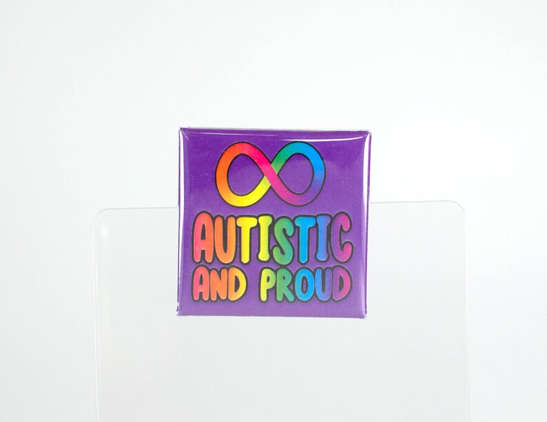 Autistic and Proud Square Badge - Etsy
