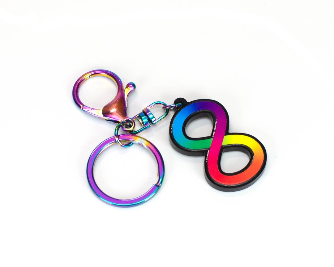 BIG Infinity Spectrum Keyring - Neurodiversity Key Ring - Etsy