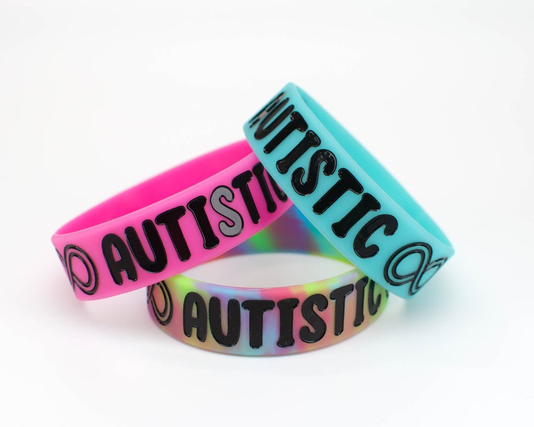 ADULT Autistic Neurodiversity Infinity Spectrum Silicone Bracelet ...